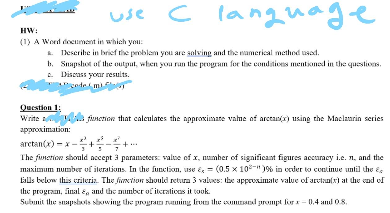 Solved use c language an please make the code clear as | Chegg.com