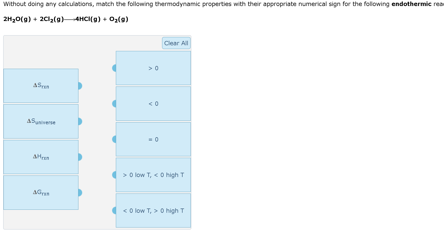 Solved Without doing any calculations, match the following | Chegg.com