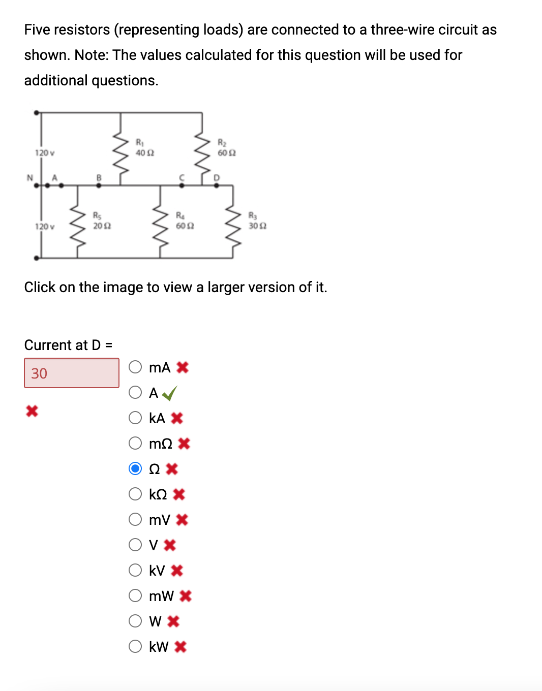 Solved Five resistors (representing loads) are connected to | Chegg.com
