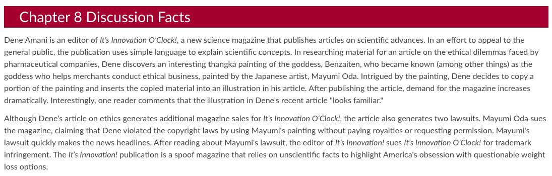 Solved Did Dene violate the copyright laws? Does the fair | Chegg.com