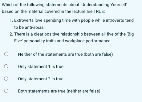 Solved Which of the following statements about | Chegg.com