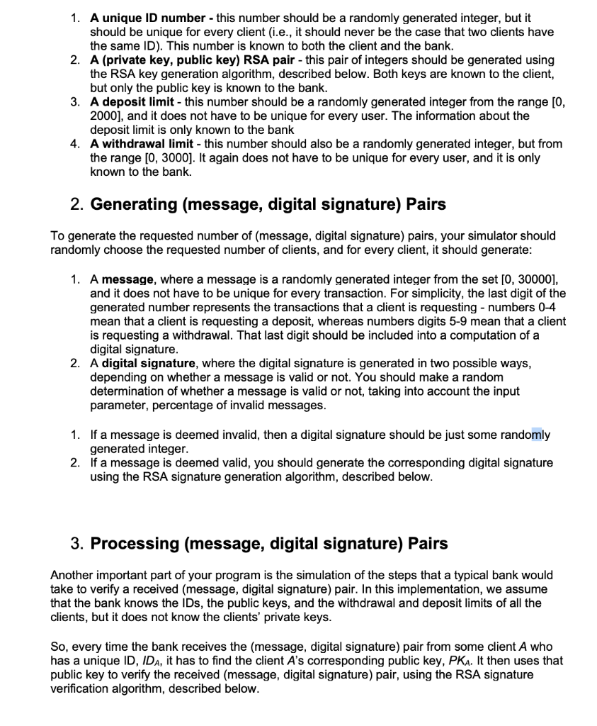 The problem: Online Banking and RSA Digital | Chegg.com