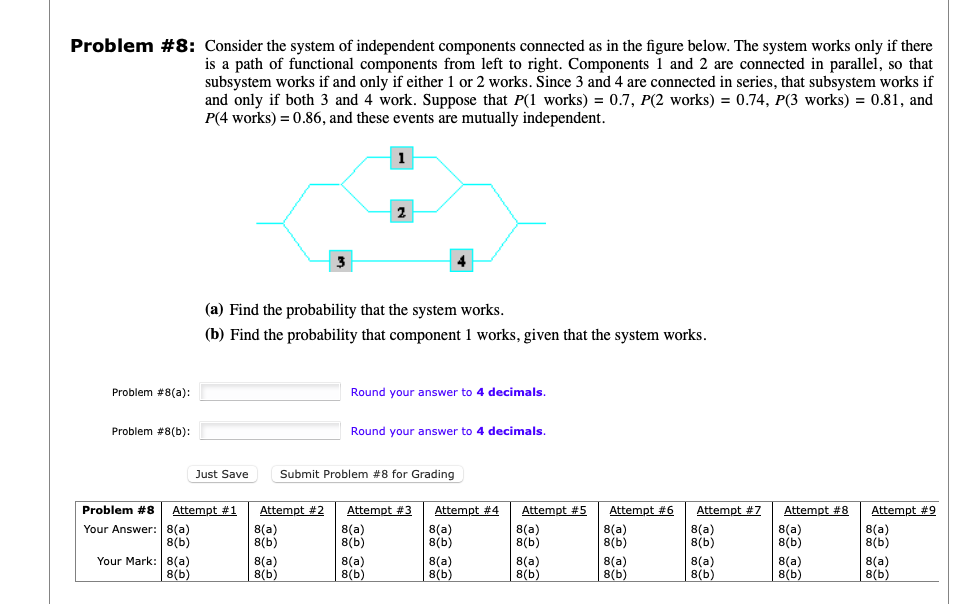 Solved 3: Consider the system of independent components | Chegg.com
