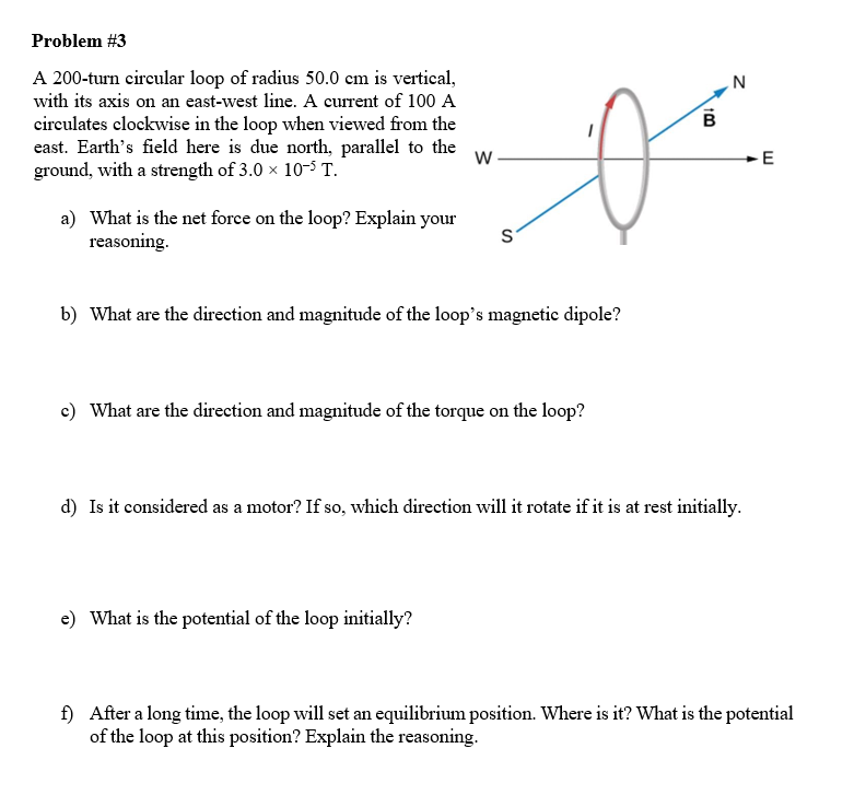 Solved A 200-turn circular loop of radius 50.0 cm is | Chegg.com