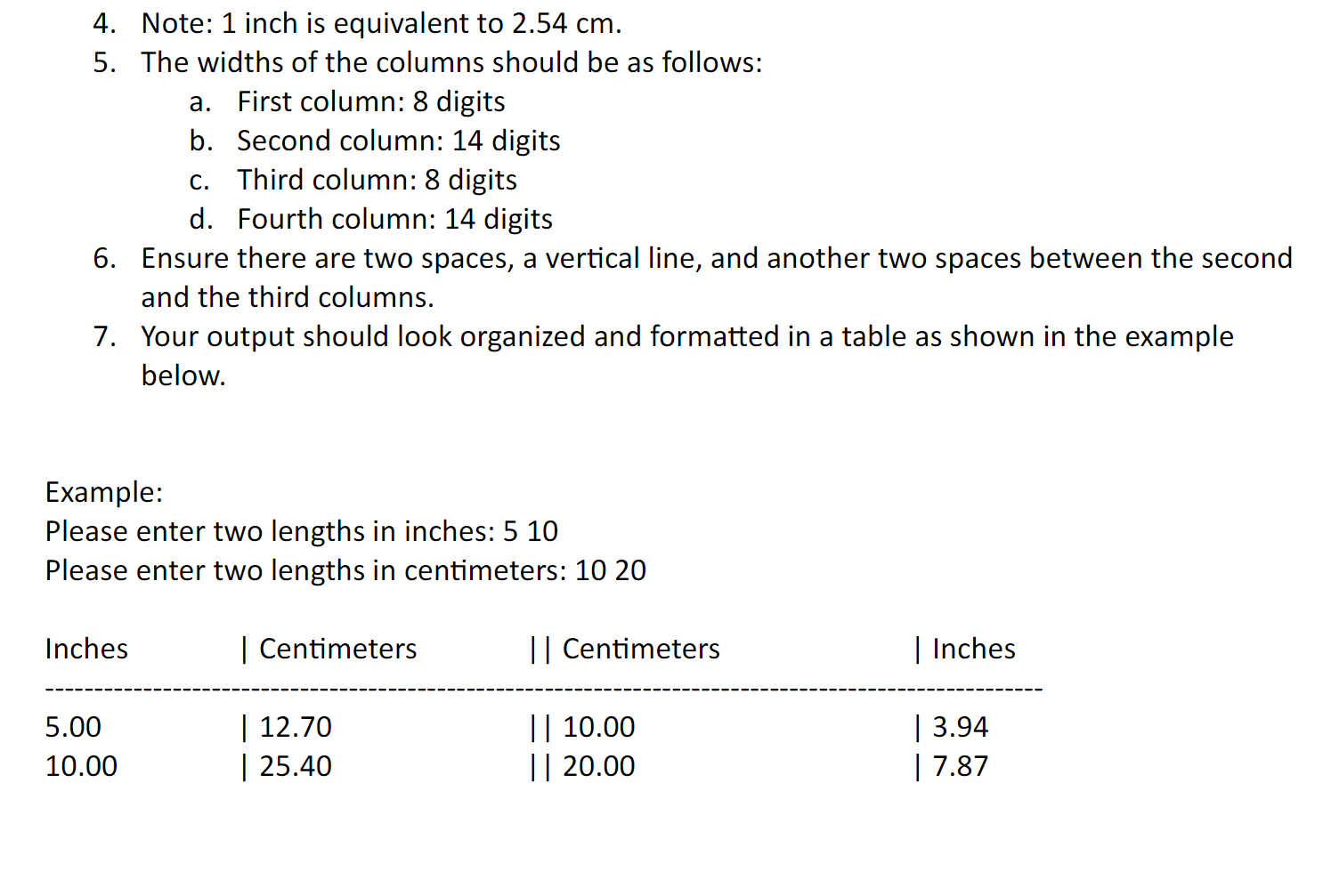 Solved Write a C program to convert and display distances in | Chegg.com