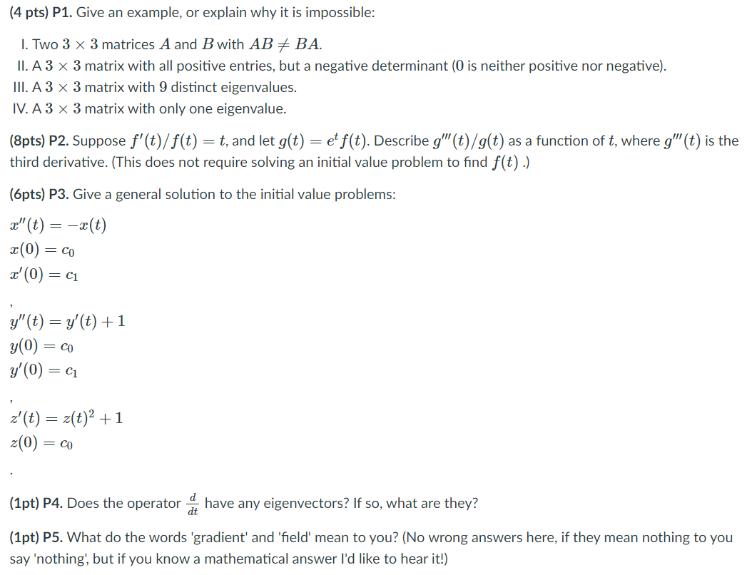Solved (4 pts) P1. Give an example, or explain why it is | Chegg.com