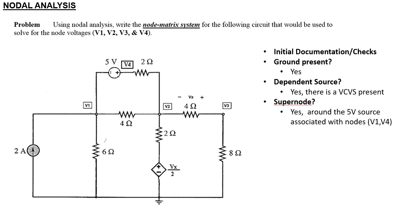 Solved NODAL ANALYSIS Problem Using nodal analysis, write | Chegg.com
