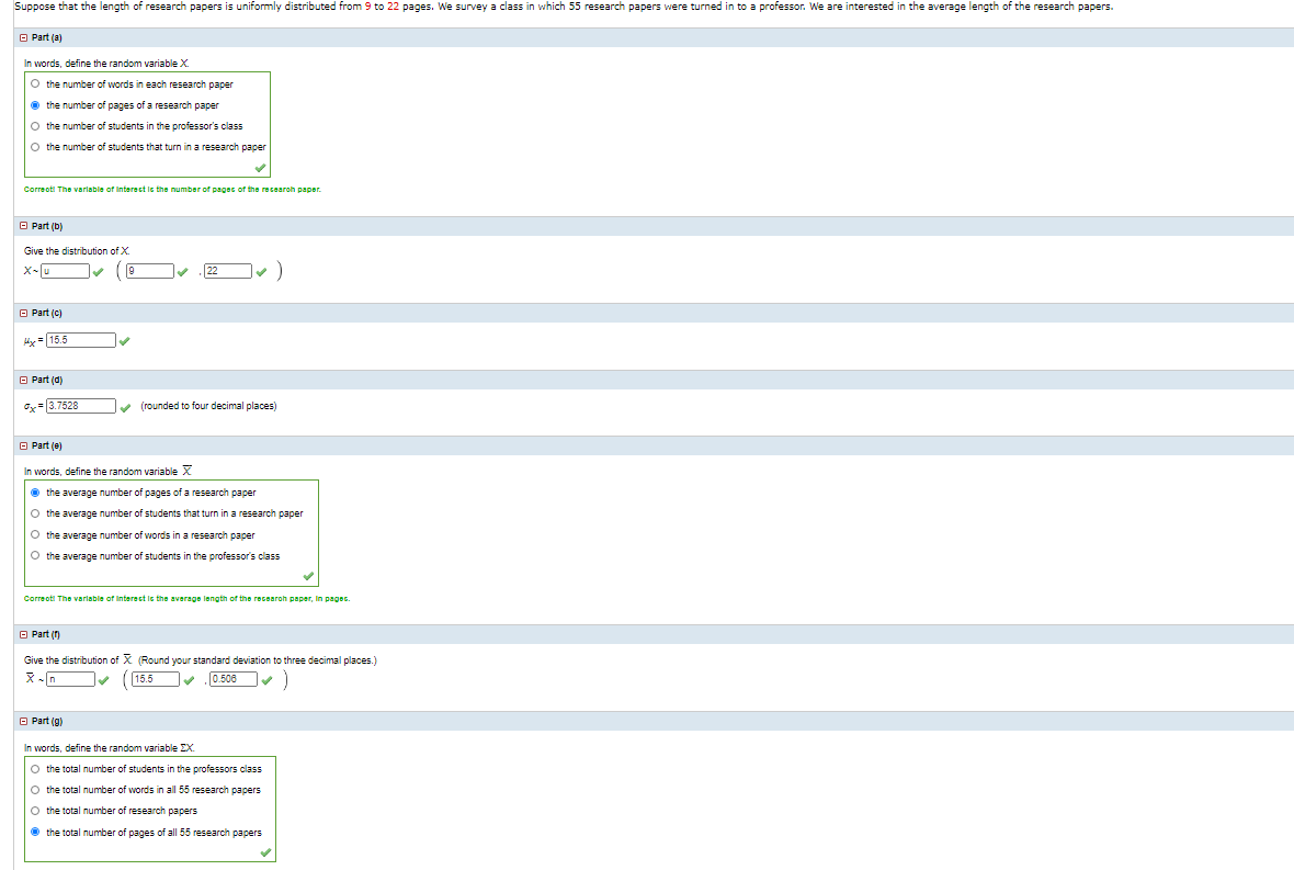 Solved Suppose that the length of research papers is | Chegg.com