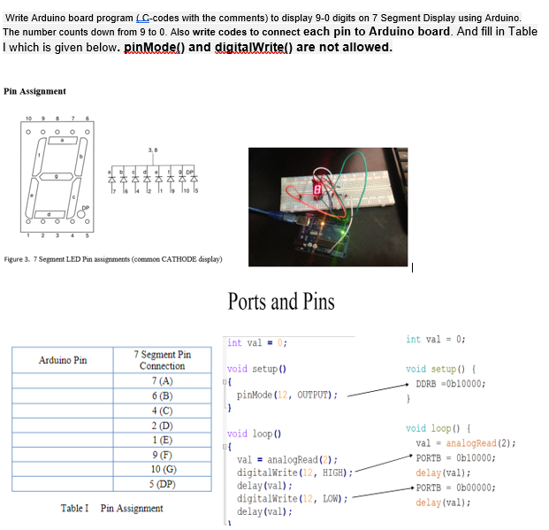 Solved Write Arduino board program (C-codes with the | Chegg.com