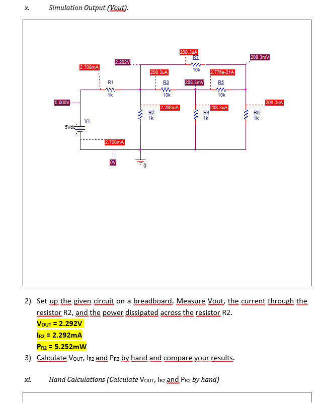 Solved Set up the given circuit on a breadboard. Measure | Chegg.com