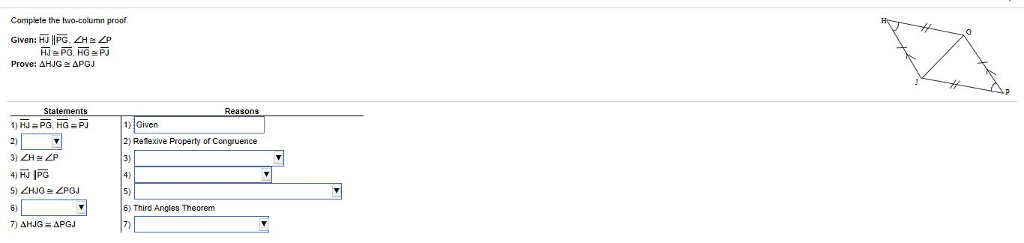 Solved Choices for statement #2: HG AND GH,HJ AND JH, AND | Chegg.com