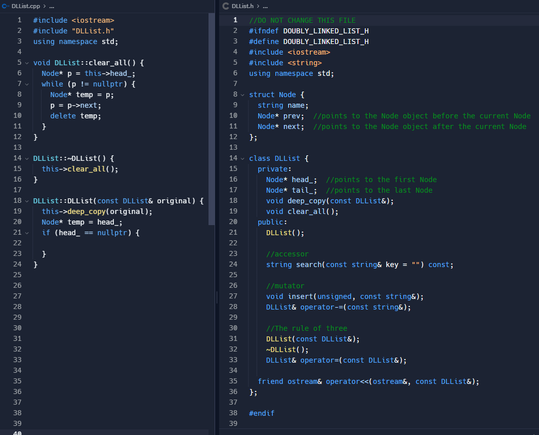 Please complete the following in C++ and implement | Chegg.com