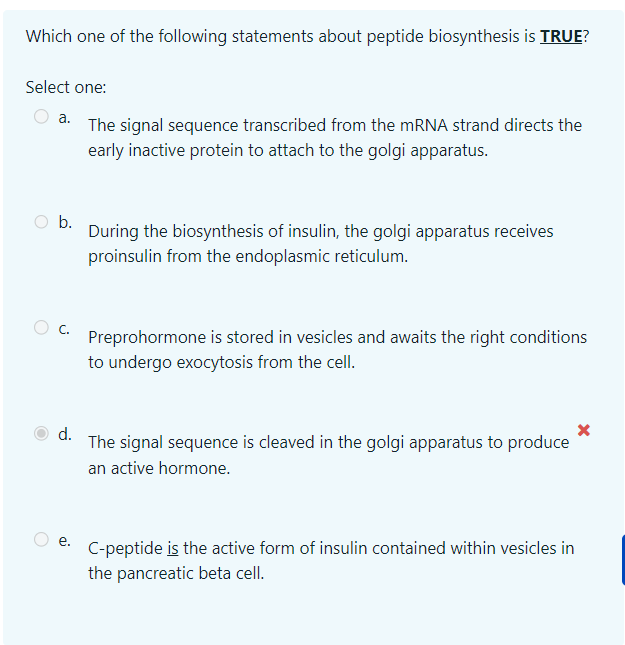 Solved Which one of the following statements about peptide | Chegg.com
