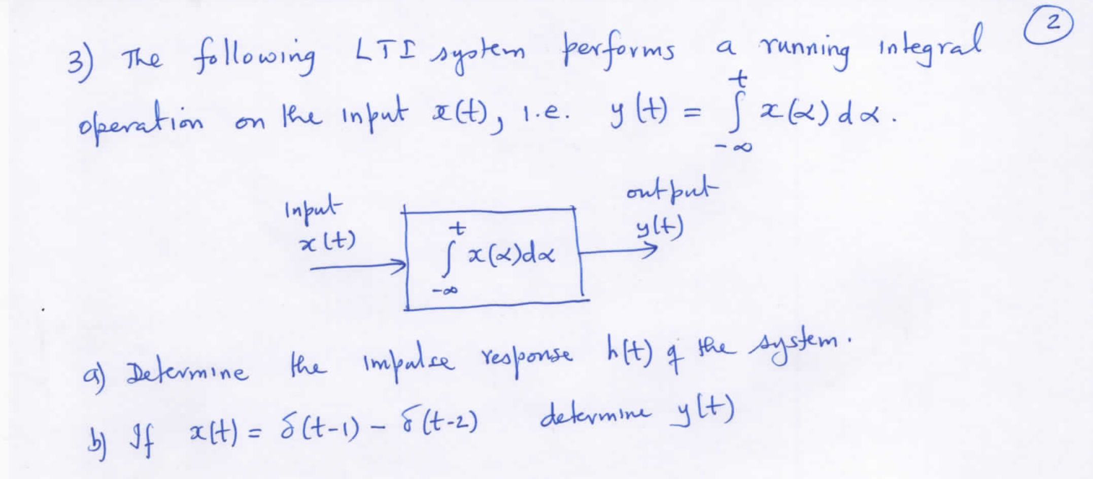 Solved The following LTI system performs a running | Chegg.com