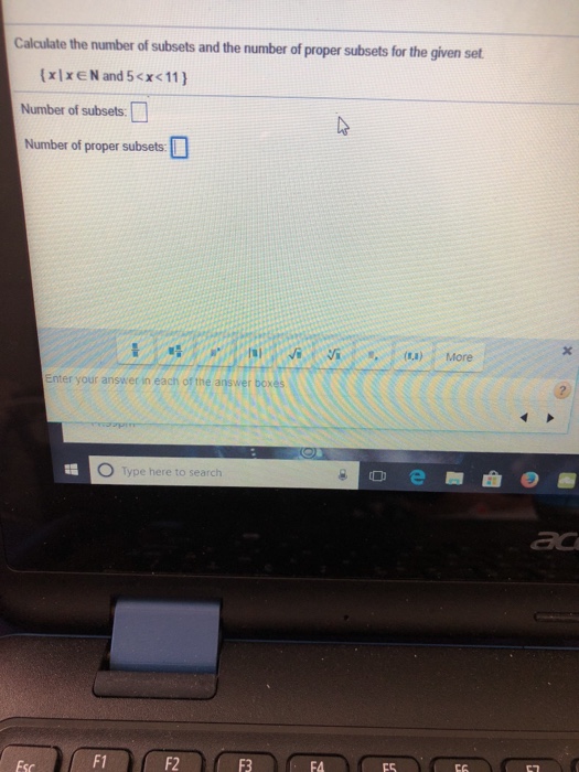Solved Calculate the number of subsets and the number of | Chegg.com