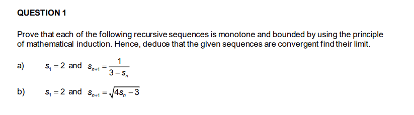 Solved QUESTION 1 Prove that each of the following recursive | Chegg.com