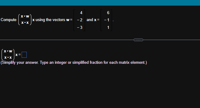[Solved]: Compute ( left( begin{array}{l} mathbf{x} cdo