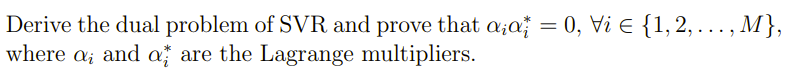 Solved [2 points]. The primal form of SVR with soft margin | Chegg.com