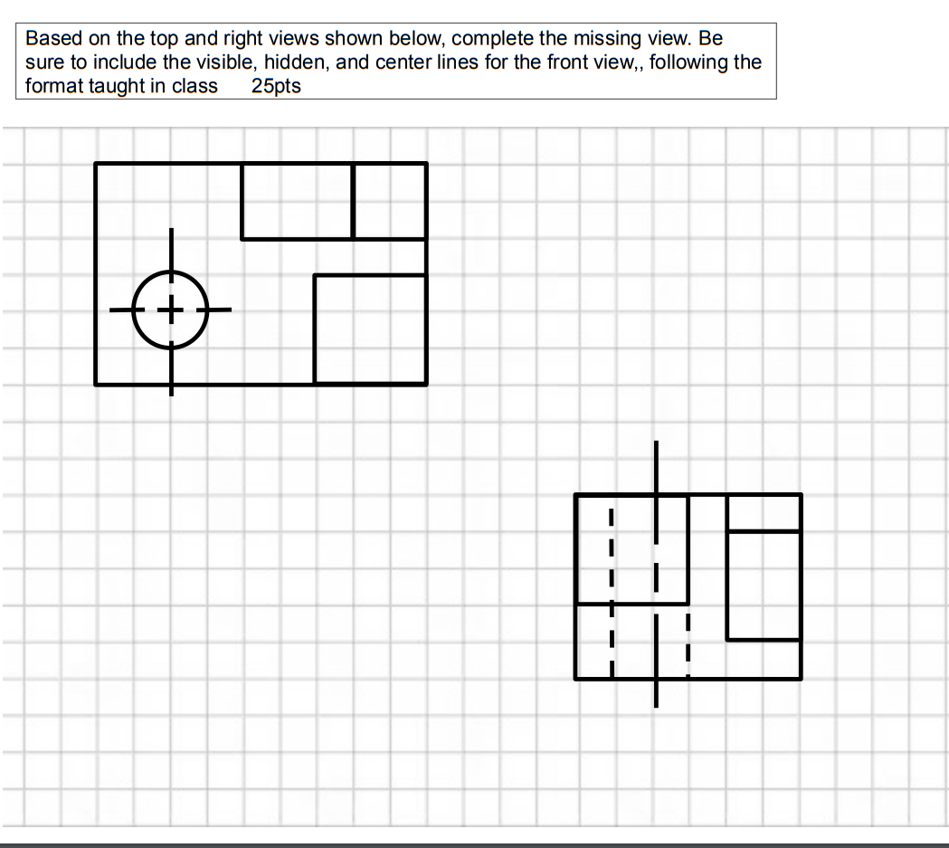 Solved Based on the top and right views shown below, | Chegg.com