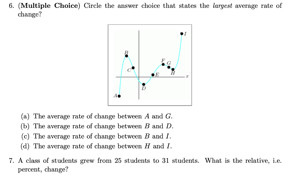 Solved 6. Multiple Choice) Circle the answer choice that | Chegg.com