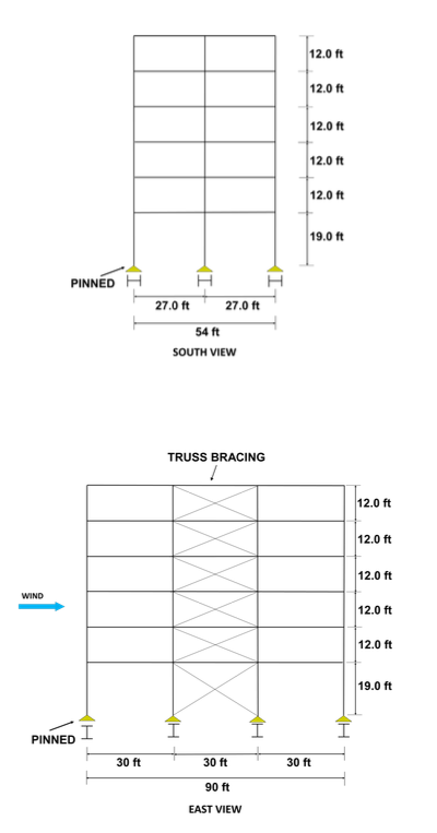Solved 1) Design the diagonal of the first story of the | Chegg.com