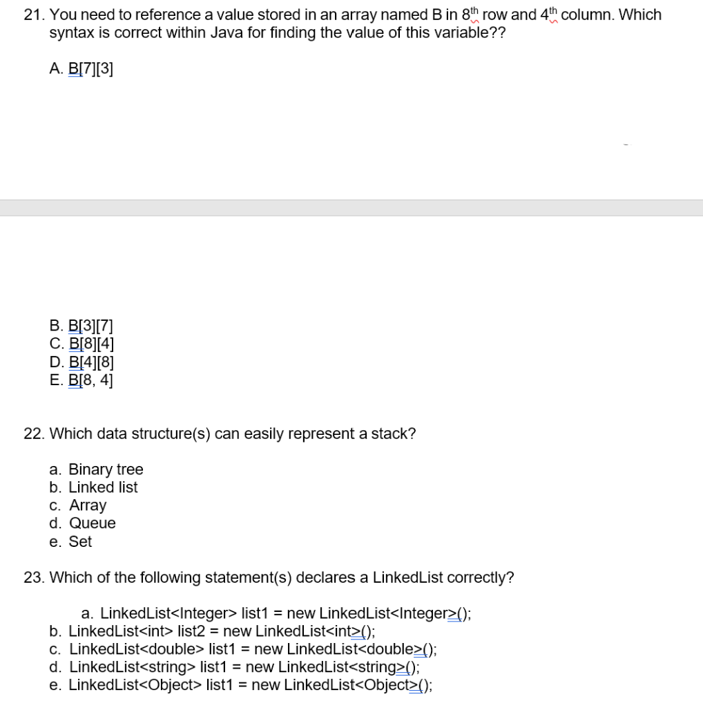Solved 21 You Need To Reference A Value Stored In An Array 7956