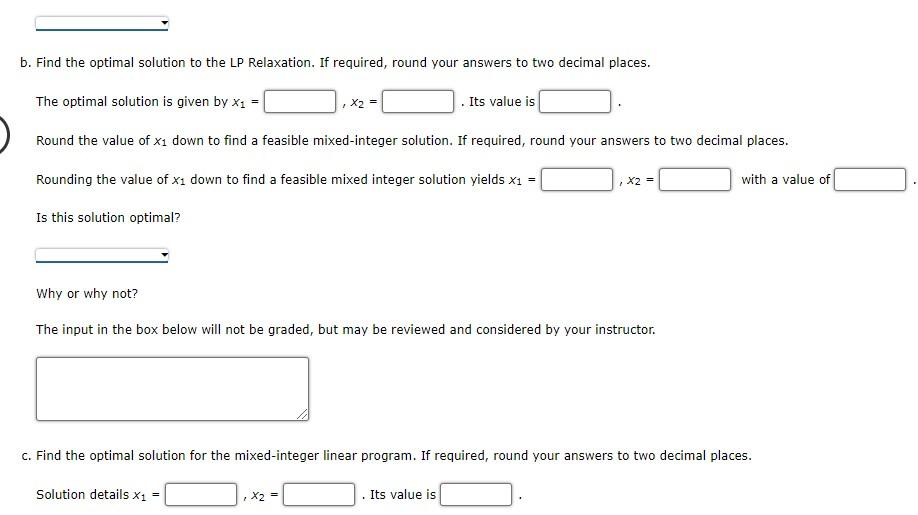 Solved Consider the following mixed-integer linear program: | Chegg.com