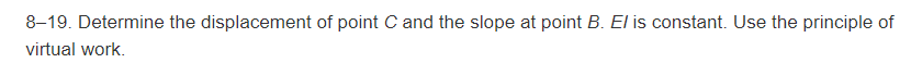 Solved 8-19. Determine the displacement of point C and the | Chegg.com