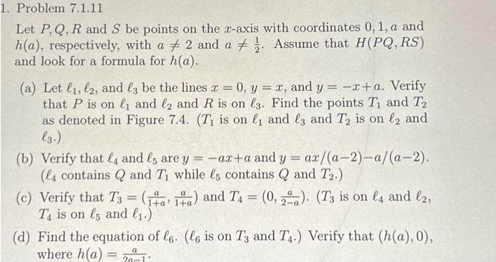Solved Let P,Q,R and S be points on the x-axis with | Chegg.com