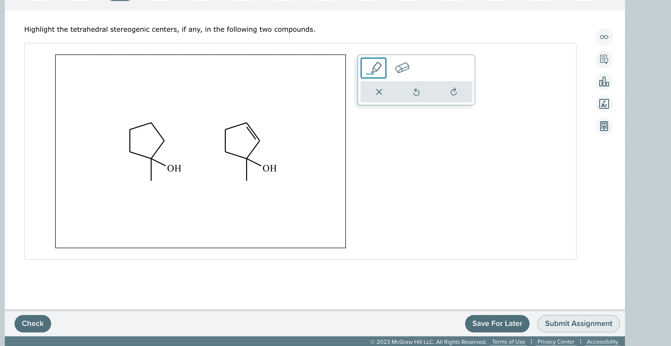 Solved Highlight the tetrahedral stereogenic centers, if | Chegg.com