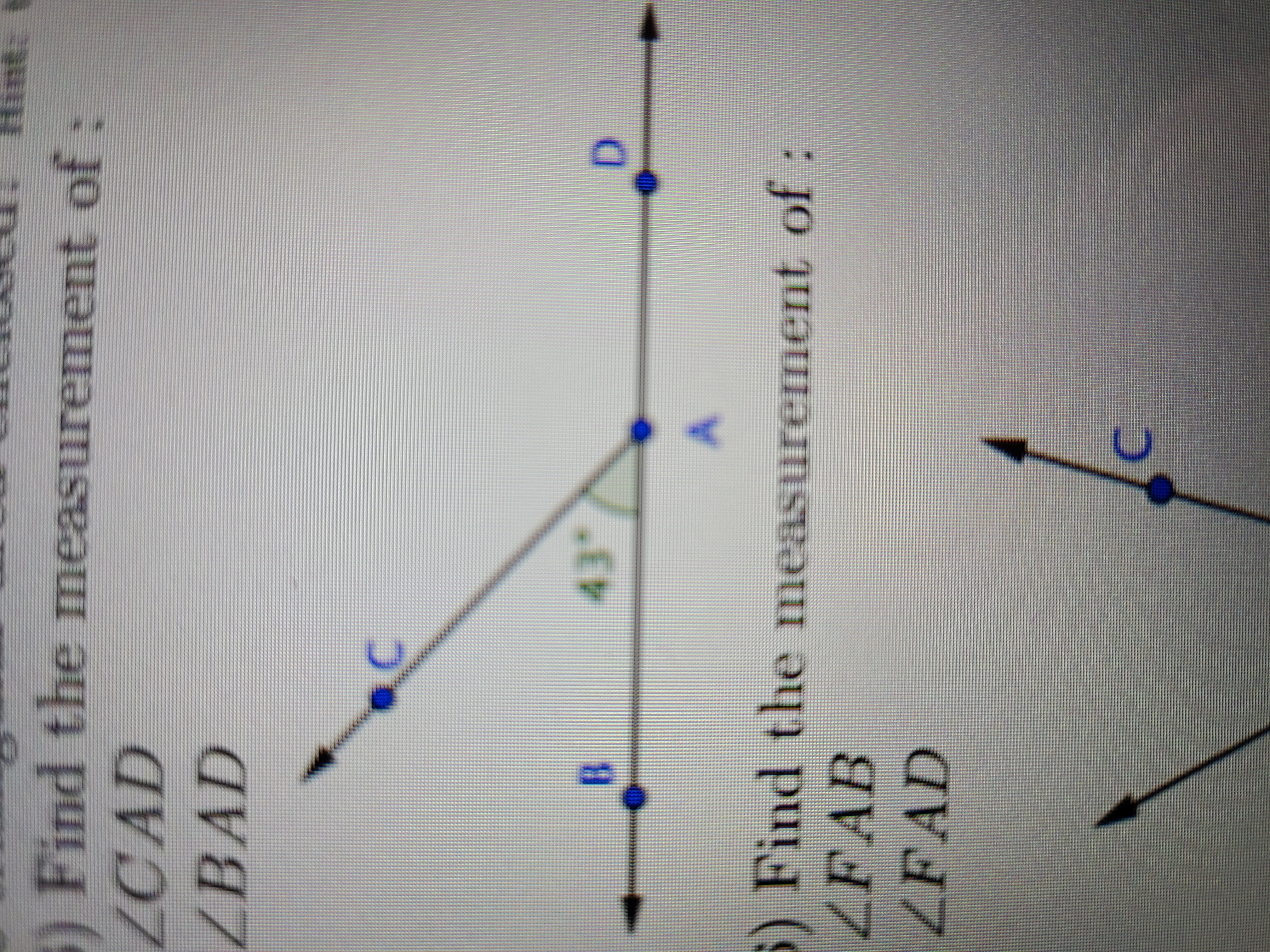 Solved find the measurement of CAD, BAD | Chegg.com