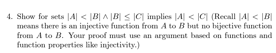 Solved 4. Show for sets ∣A∣