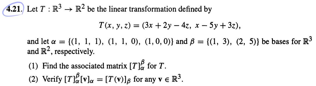 Solved 4.18. Find the matrix representation of each of the | Chegg.com