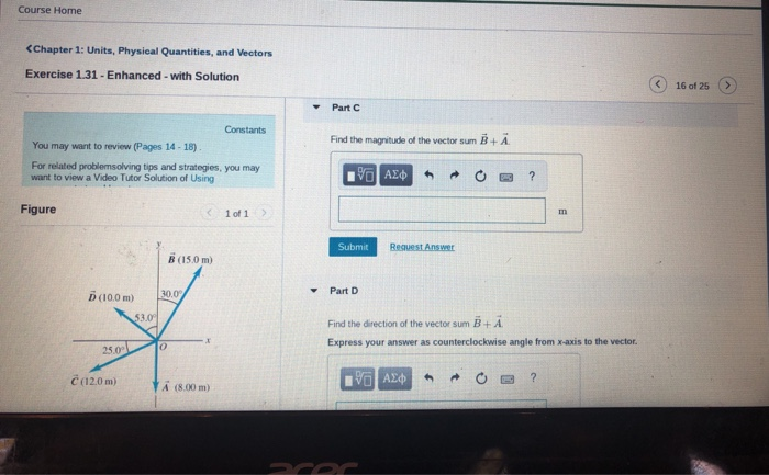 Solved Course Home Chapter 1: Units, Physical Quantities, | Chegg.com