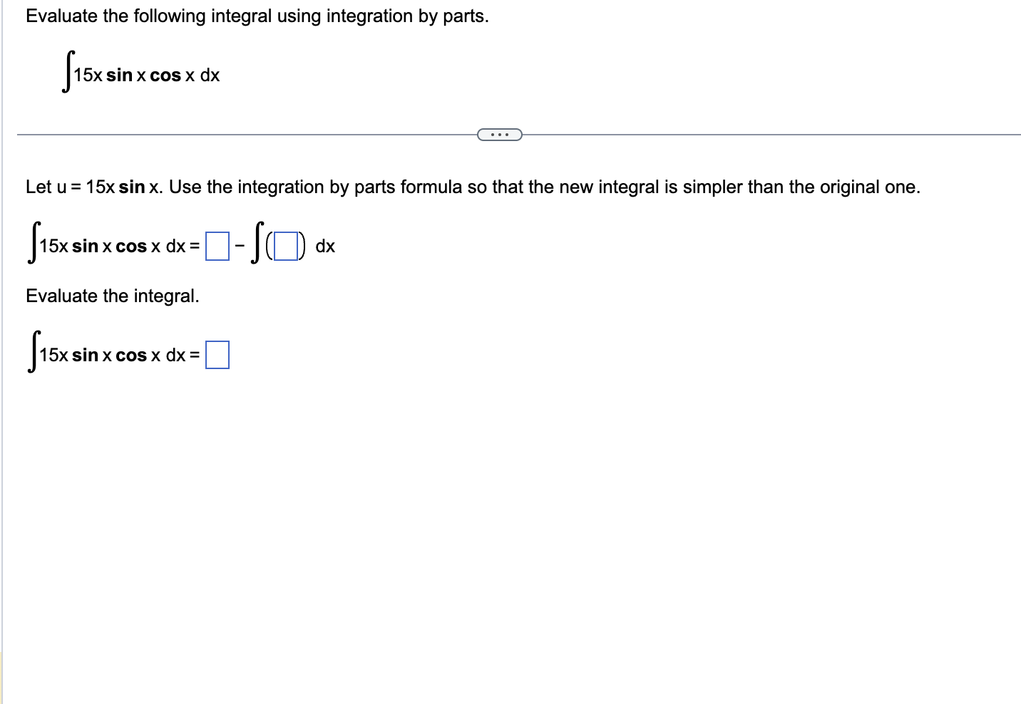 Solved Evaluate the following integral using integration by | Chegg.com