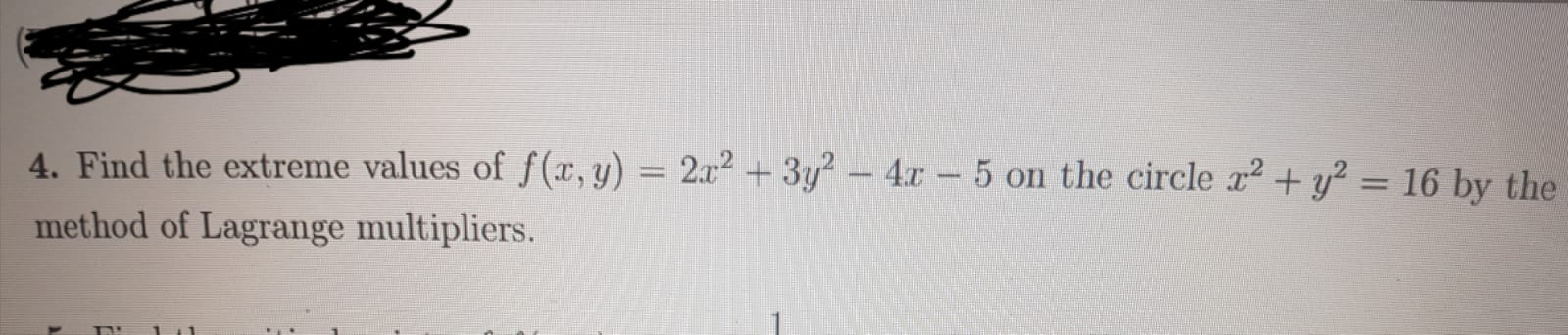 Solved 4 Find The Extreme Values Of F X Y 2x2 3y2
