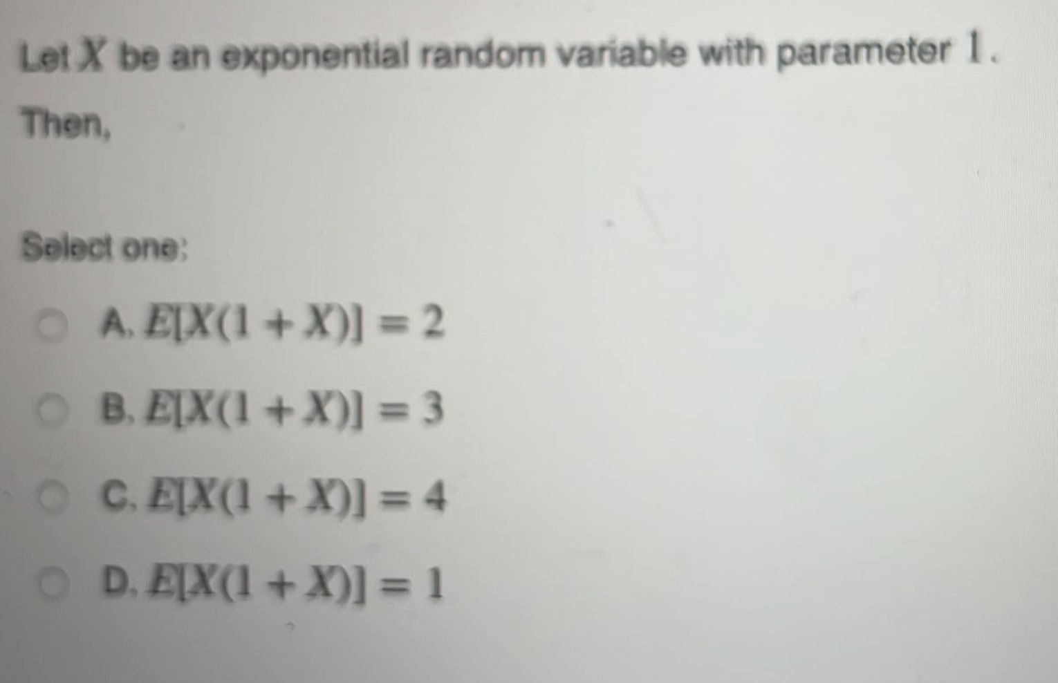 Solved Let X be an exponential random variable with | Chegg.com