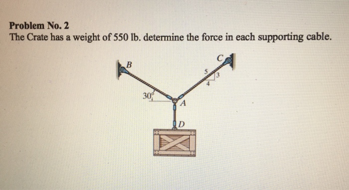 Solved The Crate has a weight of 550 lb. determine the force | Chegg.com Solved The Crate has a weight of 550 lb. determine the force | Chegg.com