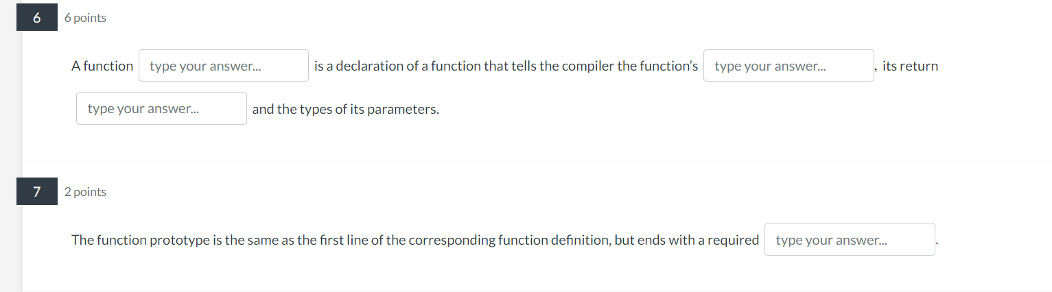 Solved A Function Is A Declaration Of A Function That Tells 6913