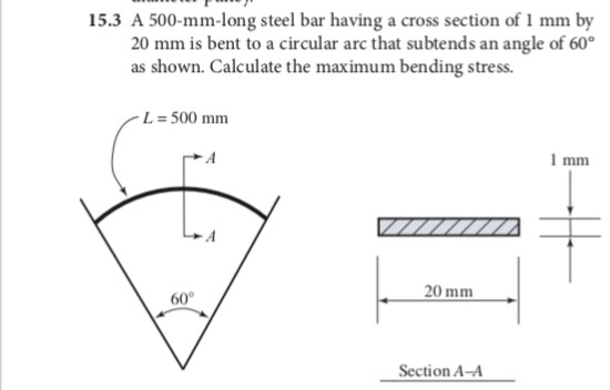 Solved 15.3 A 500-mm-long steel bar having a cross section | Chegg.com