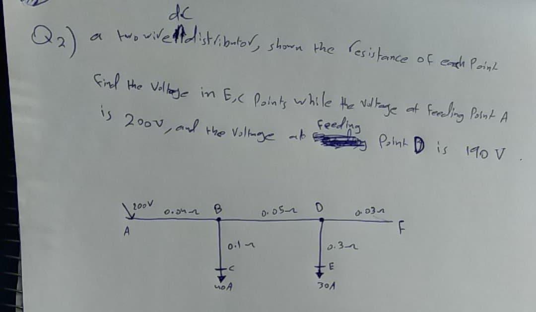 Solved de a two wivell distributor, shown the resistance of | Chegg.com