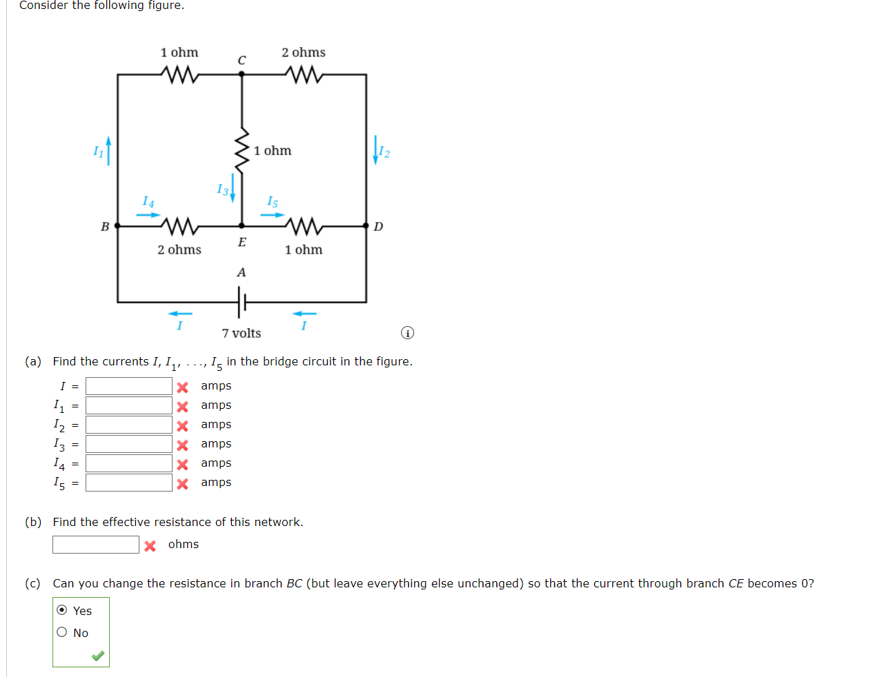 Solved Consider the following figure.(a) ﻿Find the currents | Chegg.com