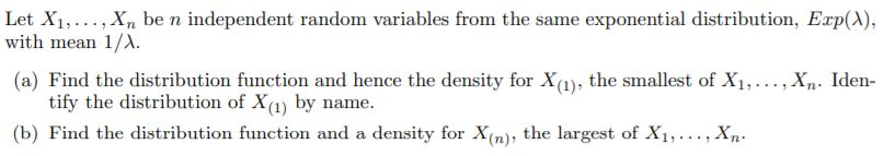 Solved Let X1,..., Xn be n independent random variables from | Chegg.com