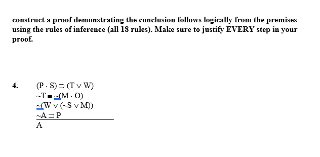 Solved construct a proof demonstrating the conclusion | Chegg.com