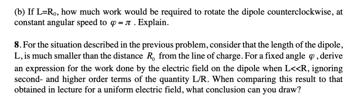 Solved 7. An electric dipole with the dipole moment p is | Chegg.com
