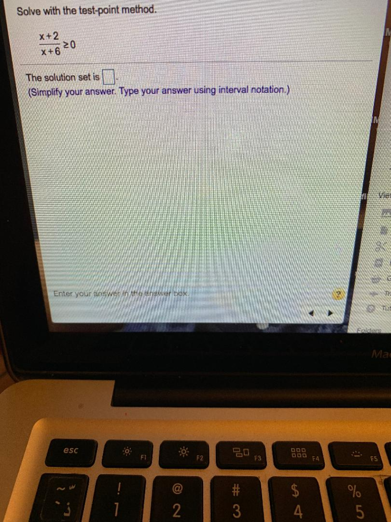Solved Solve with the test-point method. x +2 20 The | Chegg.com