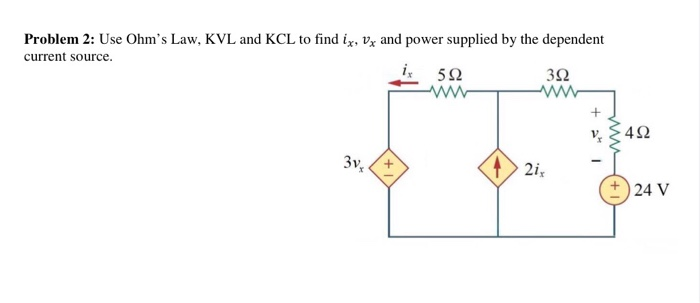 Solved Hint: Do KVL in outer loop and KCL at the node. | Chegg.com