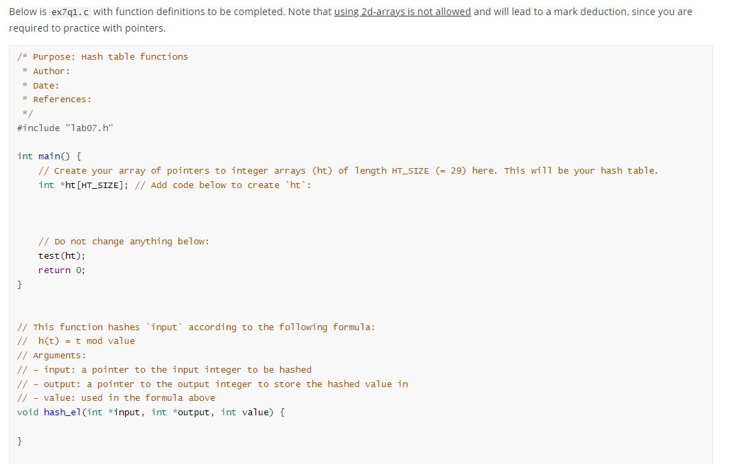 I am attaching the photos of the code requirements | Chegg.com