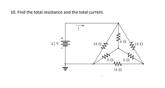 Solved Find the total resistance and the total current. | Chegg.com