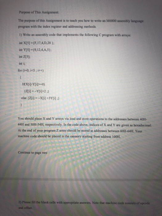Solved This question should be answered with M6800 assembly | Chegg.com